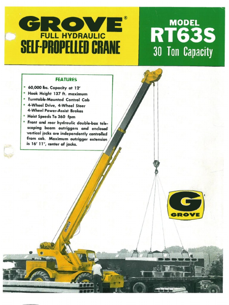 Grove Rt63s 30-Ton Rough Terrain Crane Network | PDF