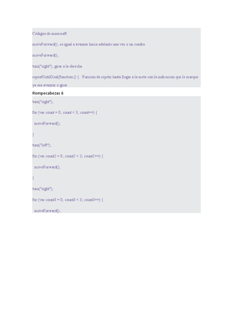 Códigos de Minecraft | PDF