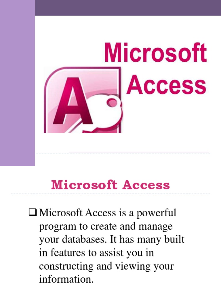 Microsoft Access Database Management | PDF | Table (Database ...