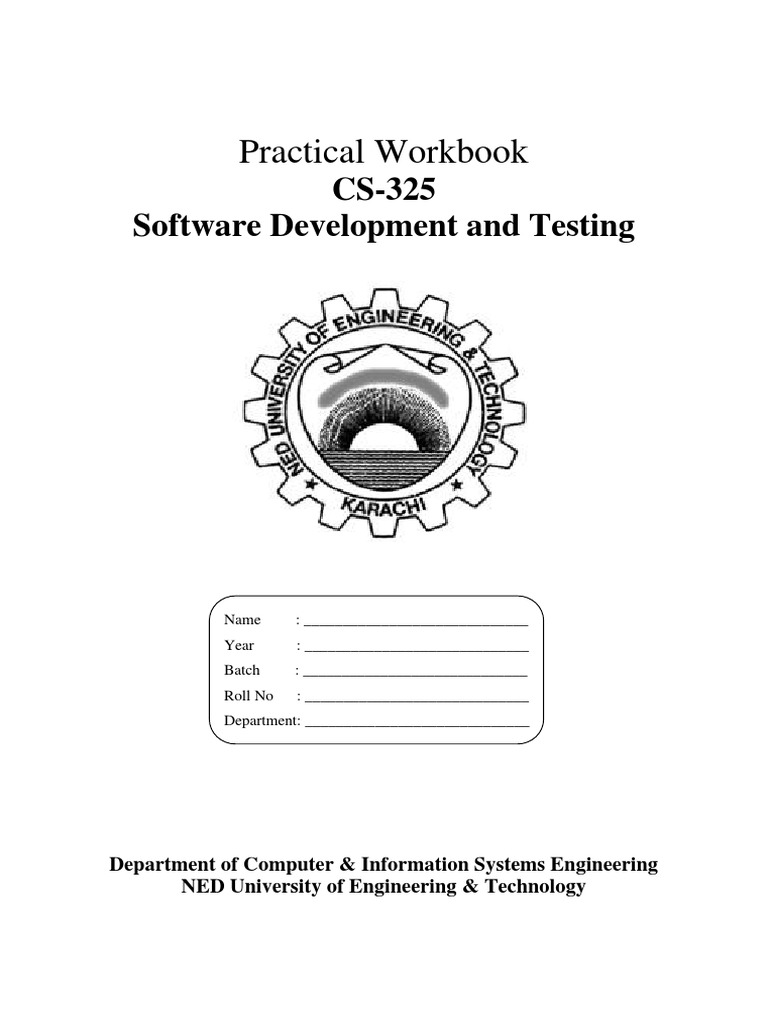 Practical Workbook: CS-325 Software Development and Testing | PDF ...