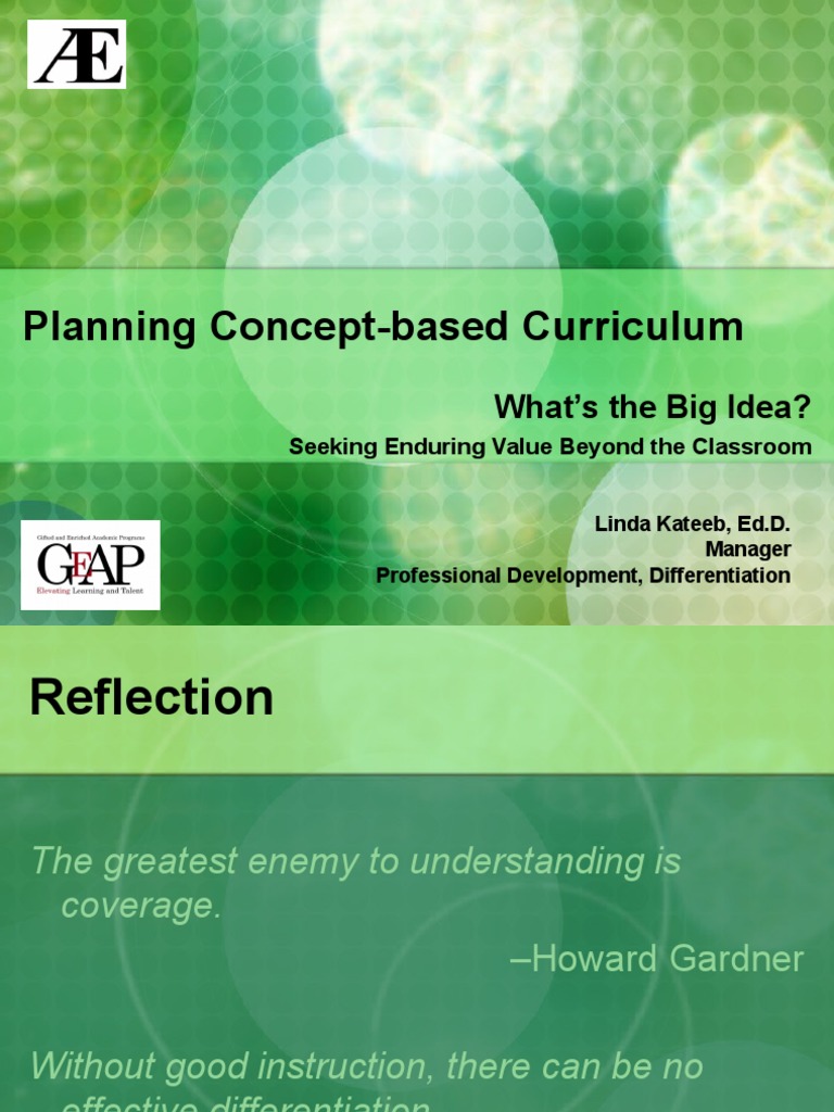 Planning Concept-Based Curriculum: What's The Big Idea? | PDF | Concept ...