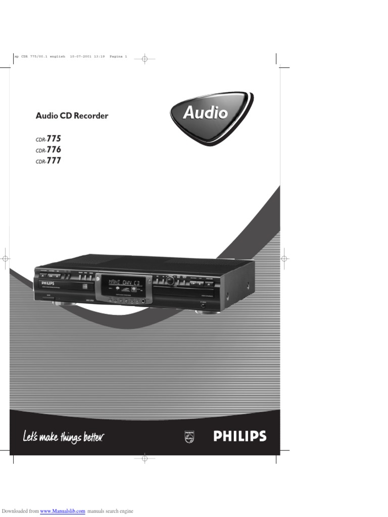 Philips Cdr775 | PDF | Compact Disc | Electrical Connector