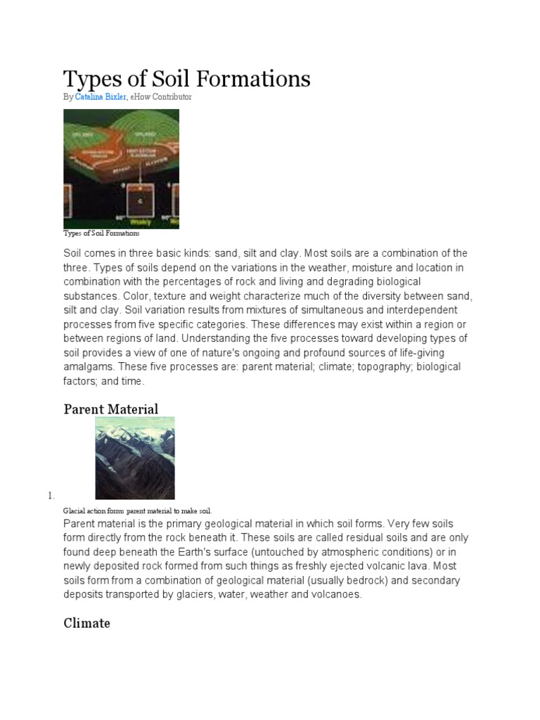 Types of Soil Formations | PDF | Soil | Deposition (Geology)