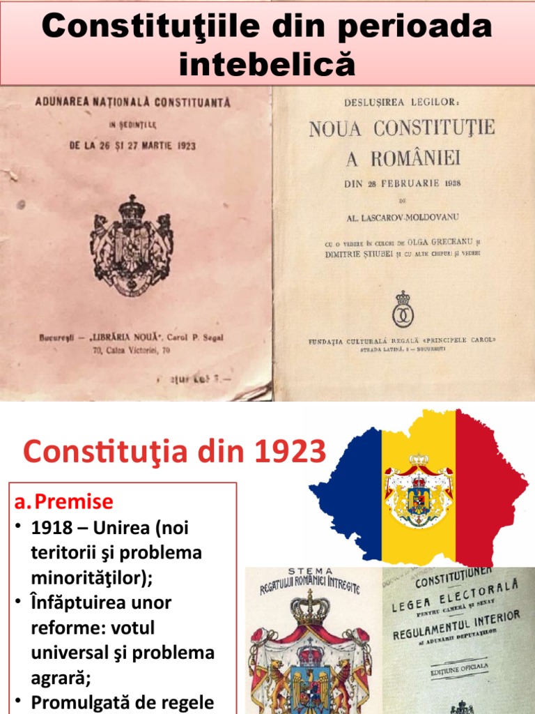Constitutiile Din Perioada Interbelica | PDF