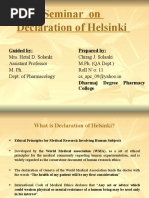 The Declaration of Helsinki | PDF | Social Ethics | Health Sciences
