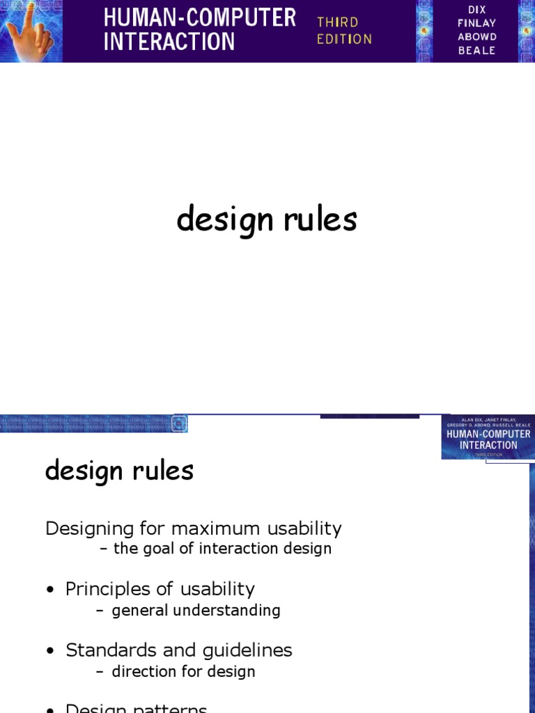 Design Rules | PDF | Usability | Design