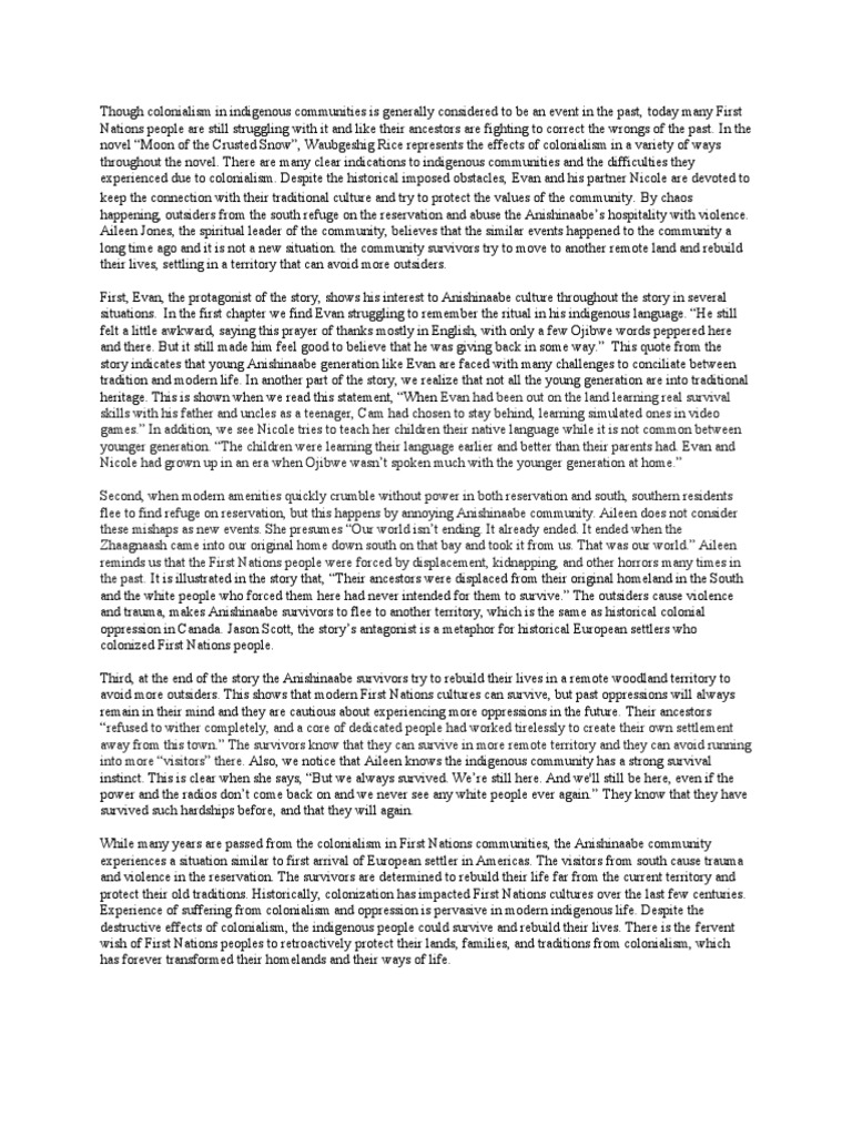 Moon of The Crusted Snow | PDF | First Nations | Indigenous Peoples