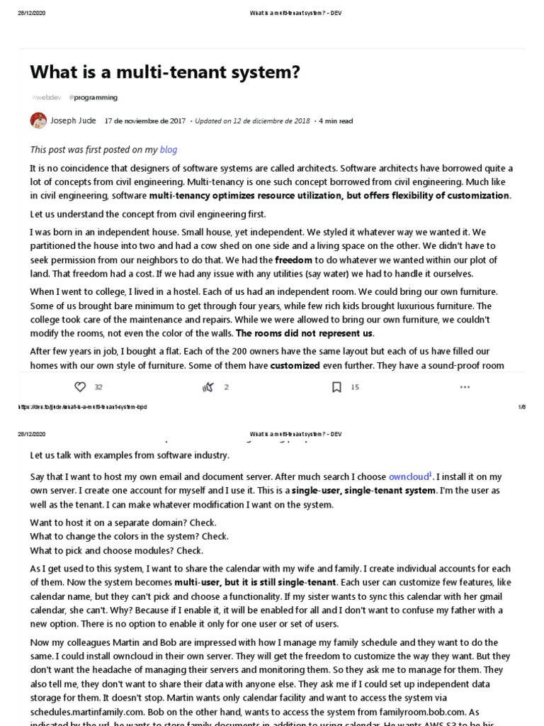 An In-Depth Explanation of Multi-Tenant Systems and Their Architectural ...