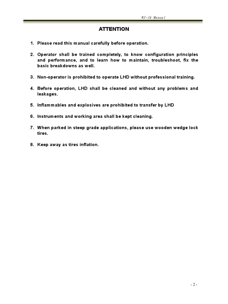 Operation Manual Wj-3 LHD | PDF | Transmission (Mechanics) | Valve