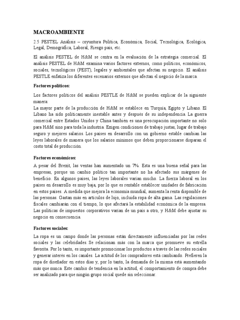 MACROAMBIENTE | PDF | Cliente | Empresas