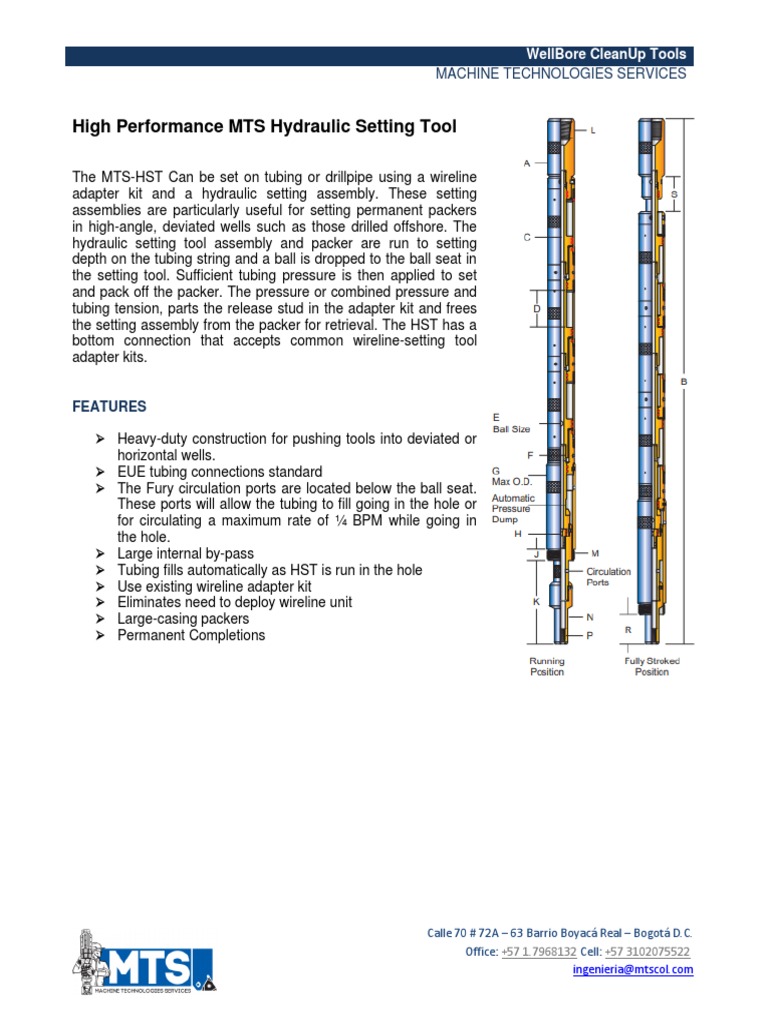 MTS - Hydraulic Setting Tool | PDF