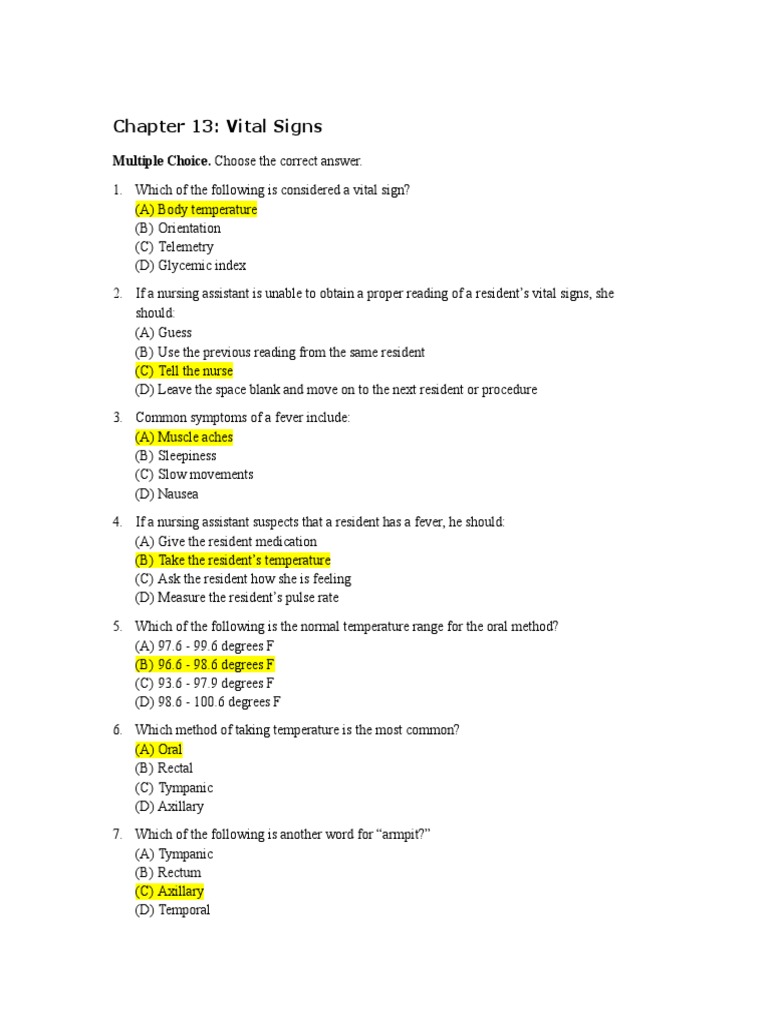 Chapter 13 and 16 Worksheet 46 Questions | PDF | Urination | Pulse