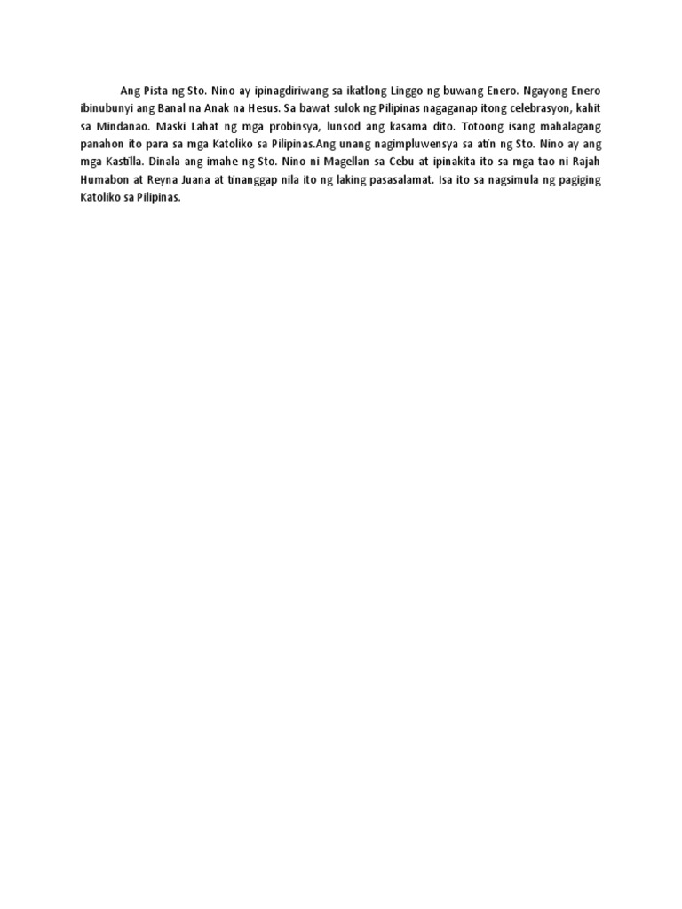 Ang Pista NG Sto | PDF