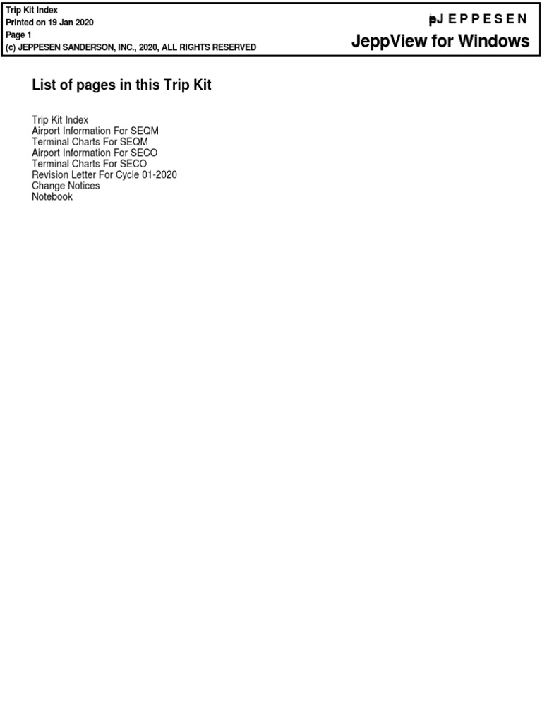 Quito SEQM Airport Info & Charts | PDF | Airport | Air Traffic Control