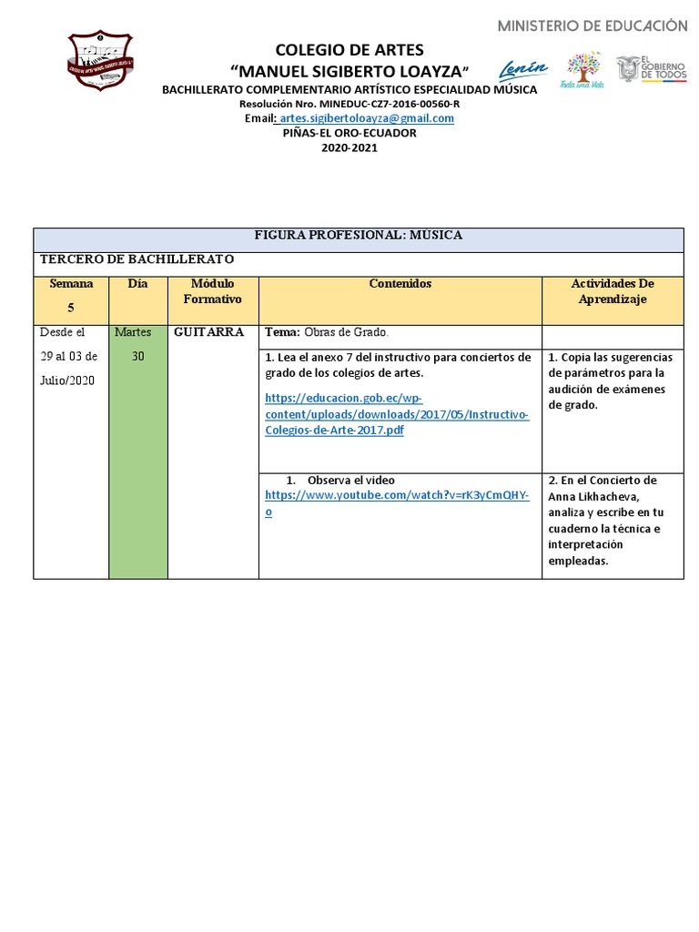 3ro de BACHILLERATO 5 | PDF