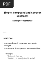 Simple, Complex and Compound Sentences | PDF | Sentence (Linguistics ...