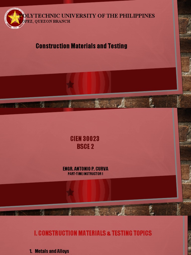 Construction Materials and Testing Module | PDF | Concrete | Steel