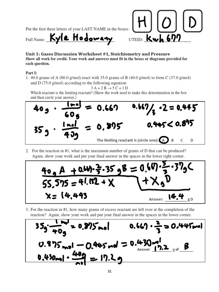 Chemistry Corner Answer Key Guide | PDF | Mole (Unit) | Materials