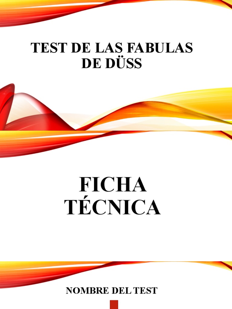 Test de Las Fabulas de Düss | PDF | Neurosis | La naturaleza humana