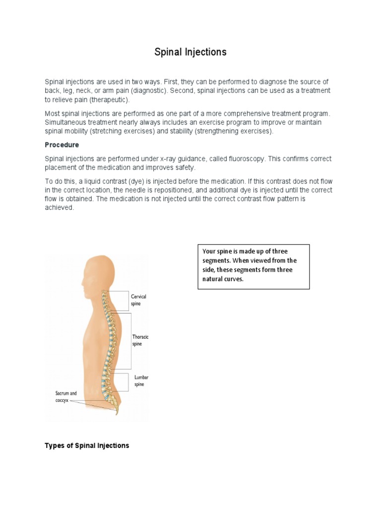 Spinal Injections | PDF | Pain | Back Pain