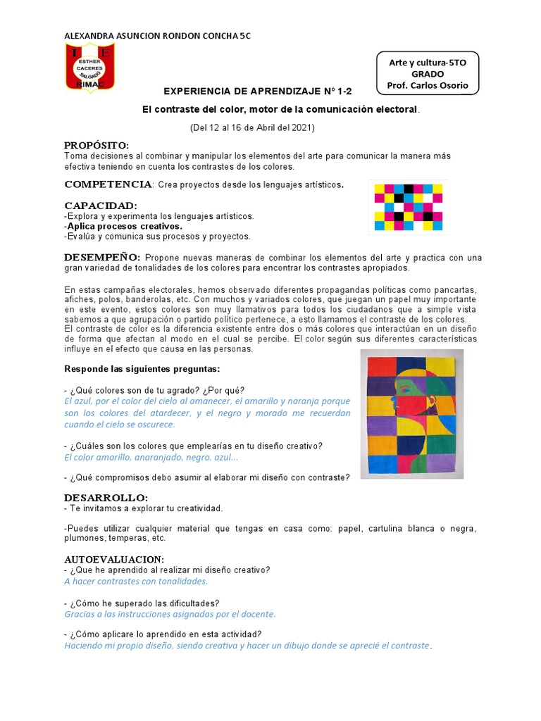 Arte Contraste 5c A.A.R.C | PDF | Color | Diseño