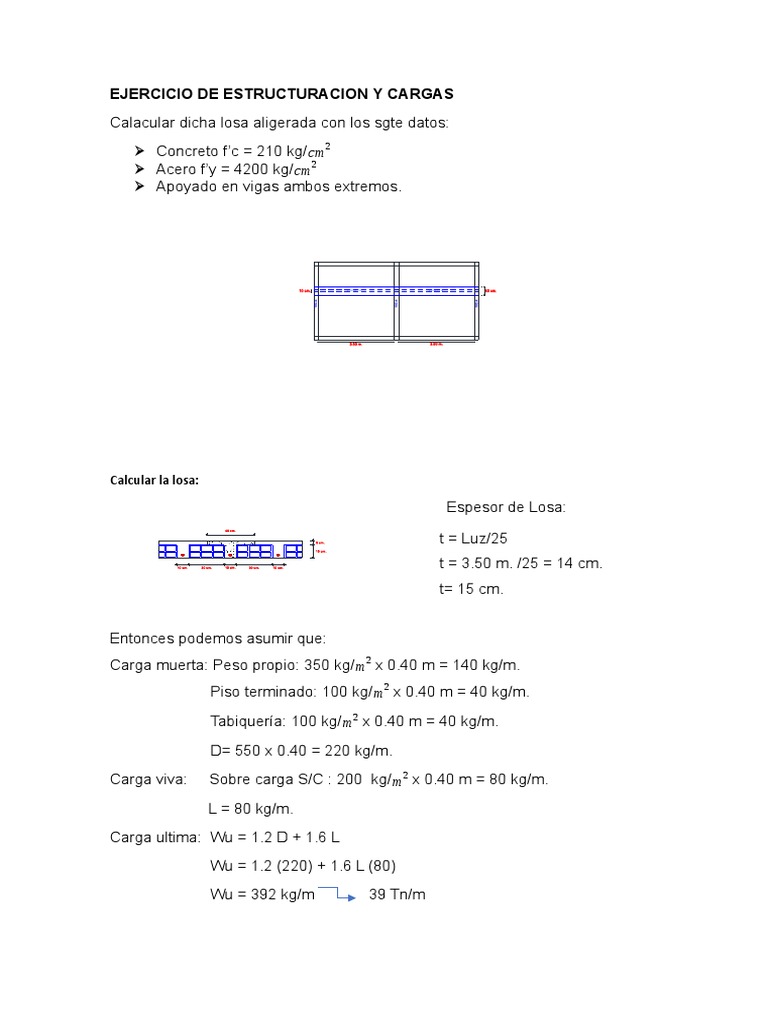 Ejercicio de Estructuras y Cargas | PDF | Naturaleza