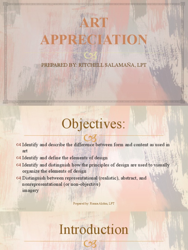 WEEK 1 - ART APPRECIATION (Done) | PDF | Composition (Visual Arts) | Shape