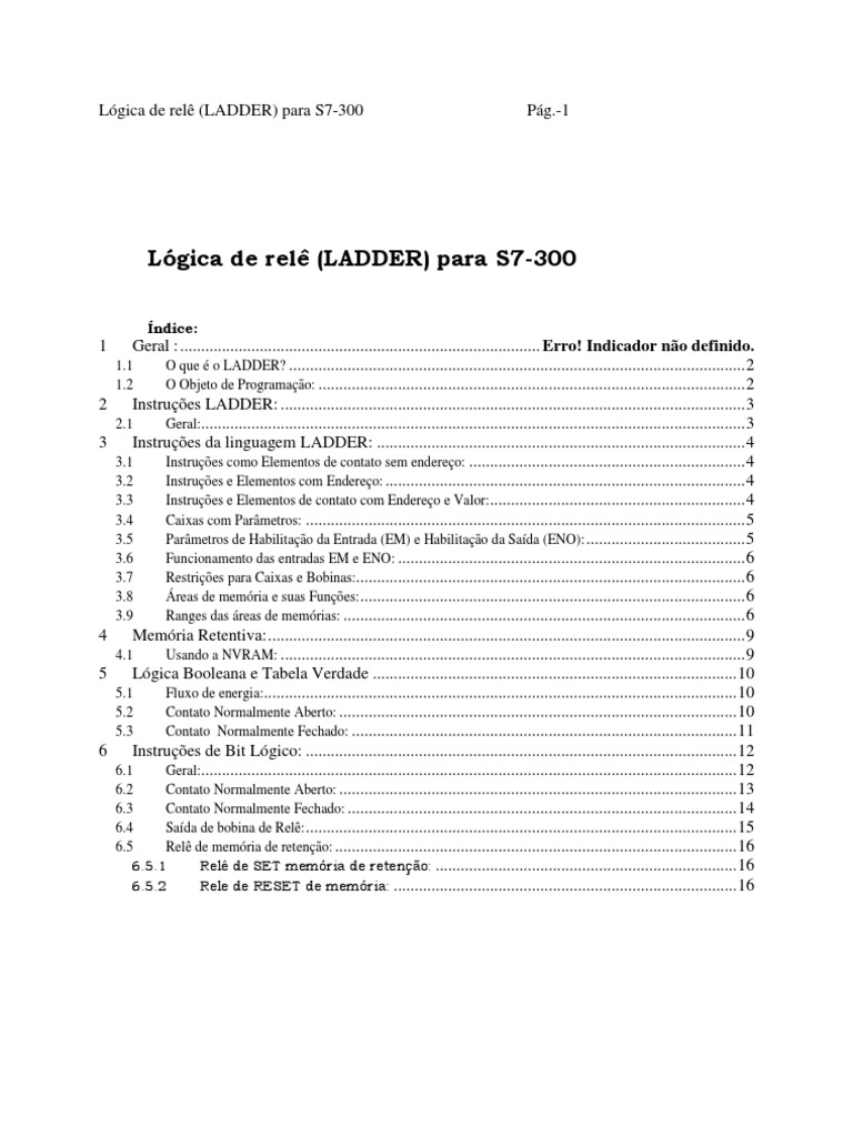 Linguagem Ladder Instrucoes De Bit Pdf Controlador Lógico