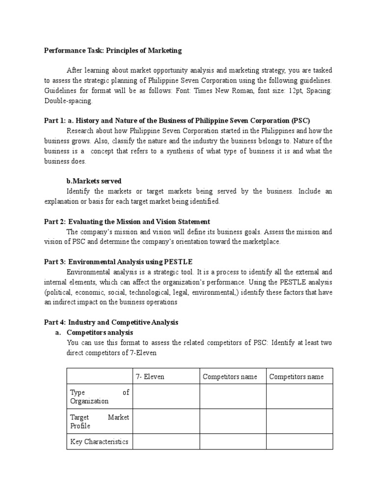 Marketing Strategy Assessment for PSC | PDF | Swot Analysis | Marketing ...