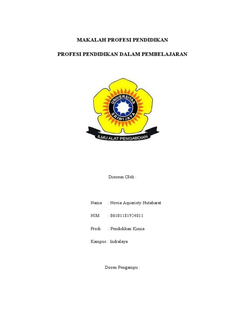 Profesi Pendidikan dalam Pembelajaran | PDF | Kesehatan Holistik | Sains & Matematika