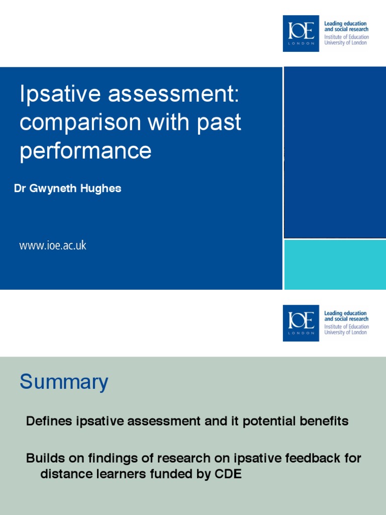 Ipsative Assessment PPT Hughes | PDF | Psychological Concepts | Human ...