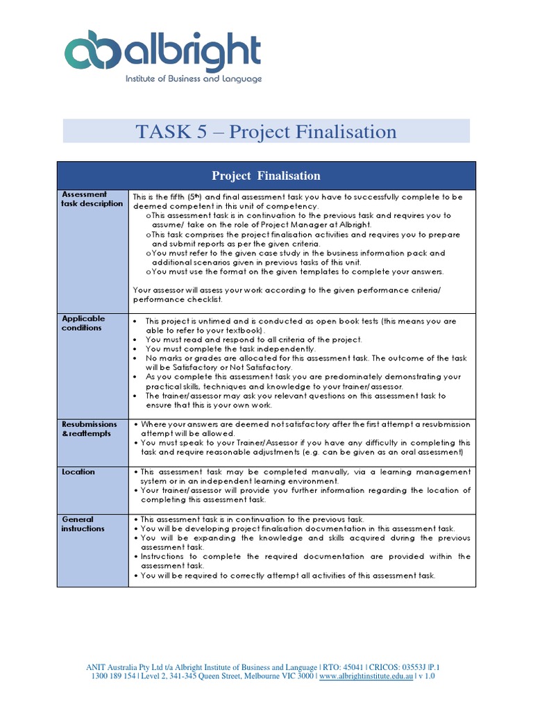 TASK 5 - Project Finalisation | PDF | Competence (Human Resources ...