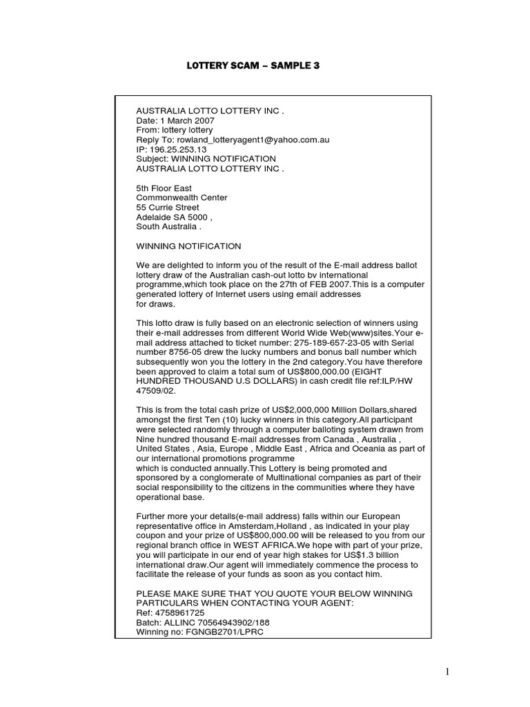 Australia Lotto | PDF | Lottery | Cyberspace