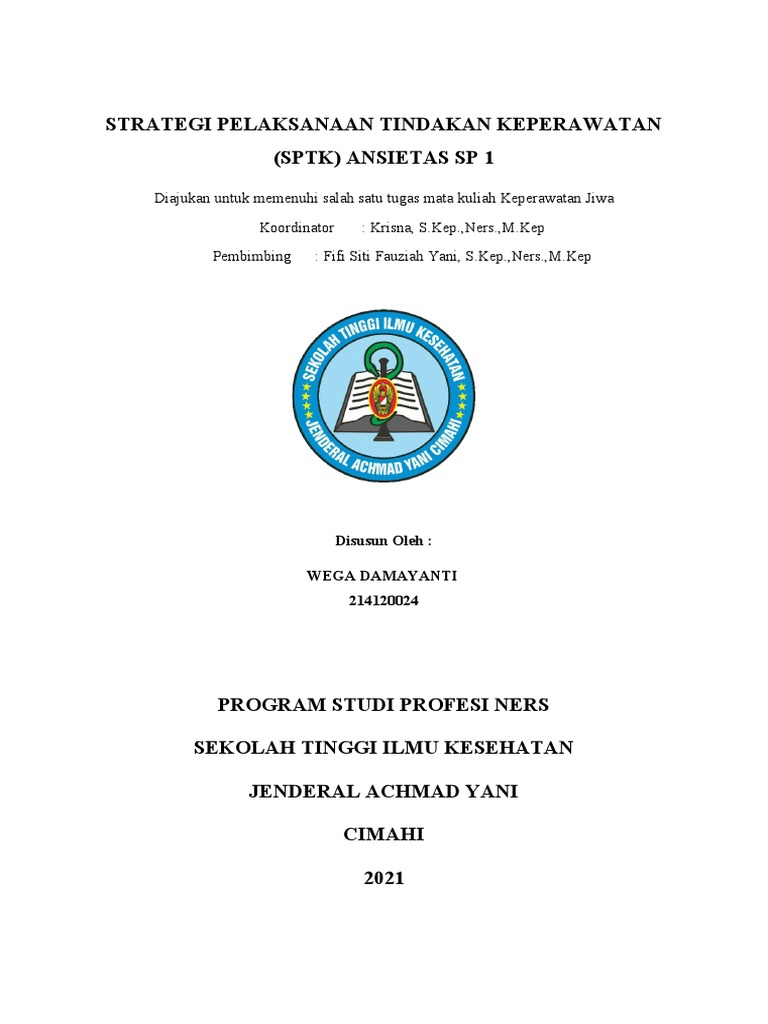 SPTK Ansietas SP 1 - Wega Dy - 214120024 Ners | PDF