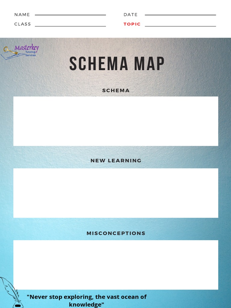 Blue Schema Map Worksheet | PDF