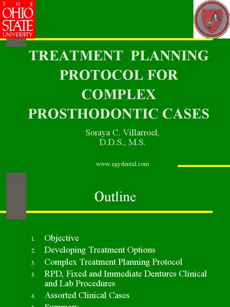 Treatment Planning Protocol For Complex Prosthodontic Cases | PDF ...