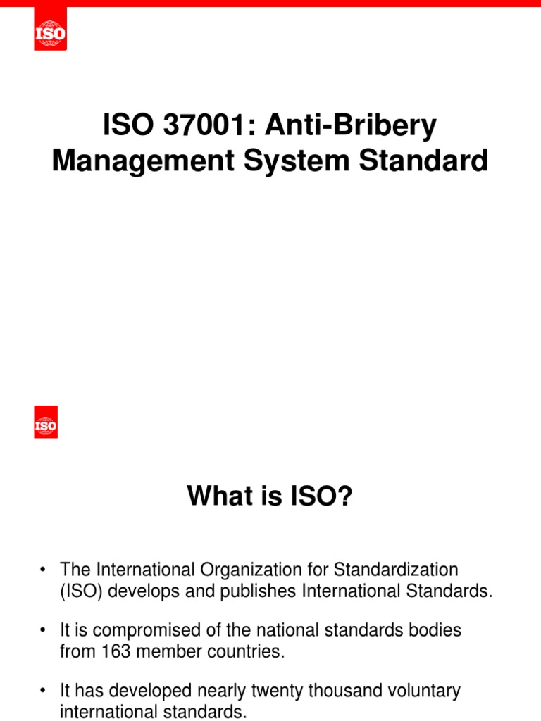 ISO 37001: Anti-Bribery Management System Standard | Download Free PDF ...