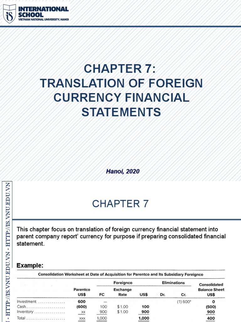 Foreign Currency Financial Statement Translation | PDF | Balance Sheet ...