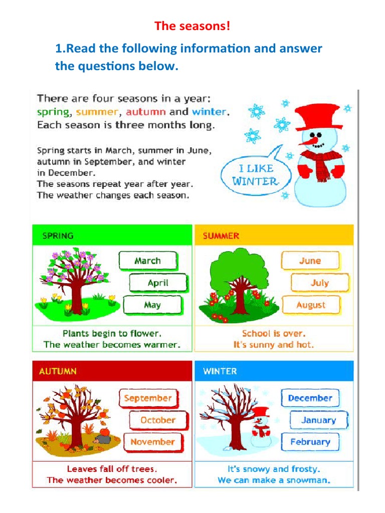 Understanding the Four Seasons | PDF