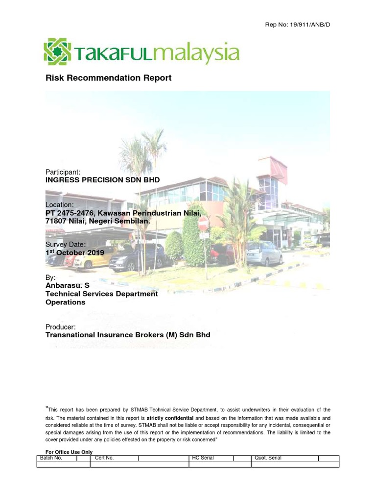 ANB - 19 - Risk Recommendation Report INGRESS NILAI | PDF ...