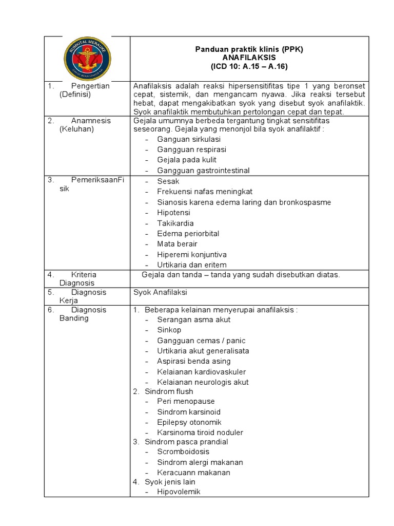 PPK Anafilaksis 2021 | PDF