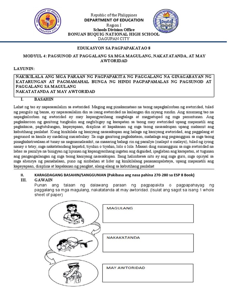 GRADE 8 ESP Awtoridad | PDF