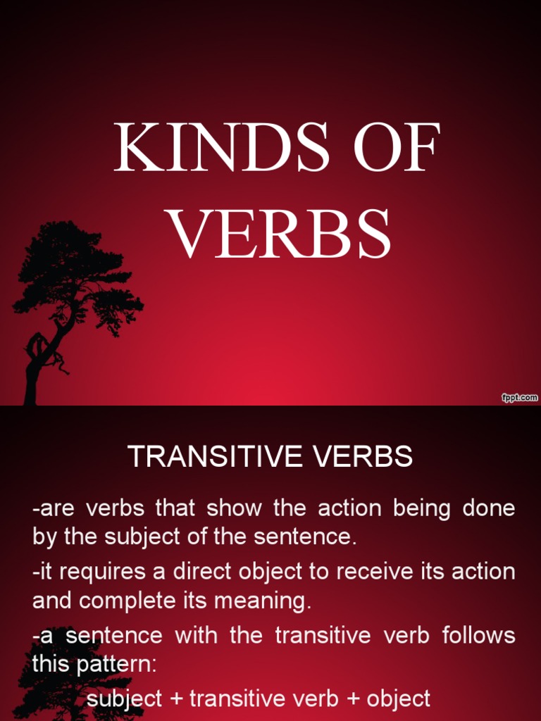 Types of Verbs | PDF | Verb | Grammar