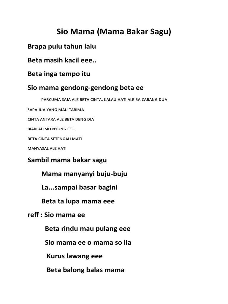 Sio Mama | PDF