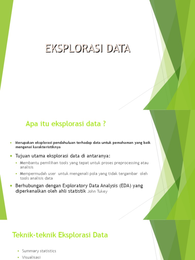 Fungsi dan Teknik Eksplorasi Data | PDF | Metode & Bahan Ajar | Komputer