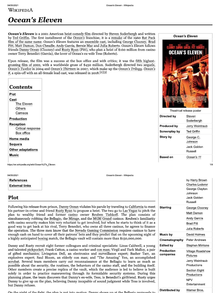 Ocean's Eleven | PDF