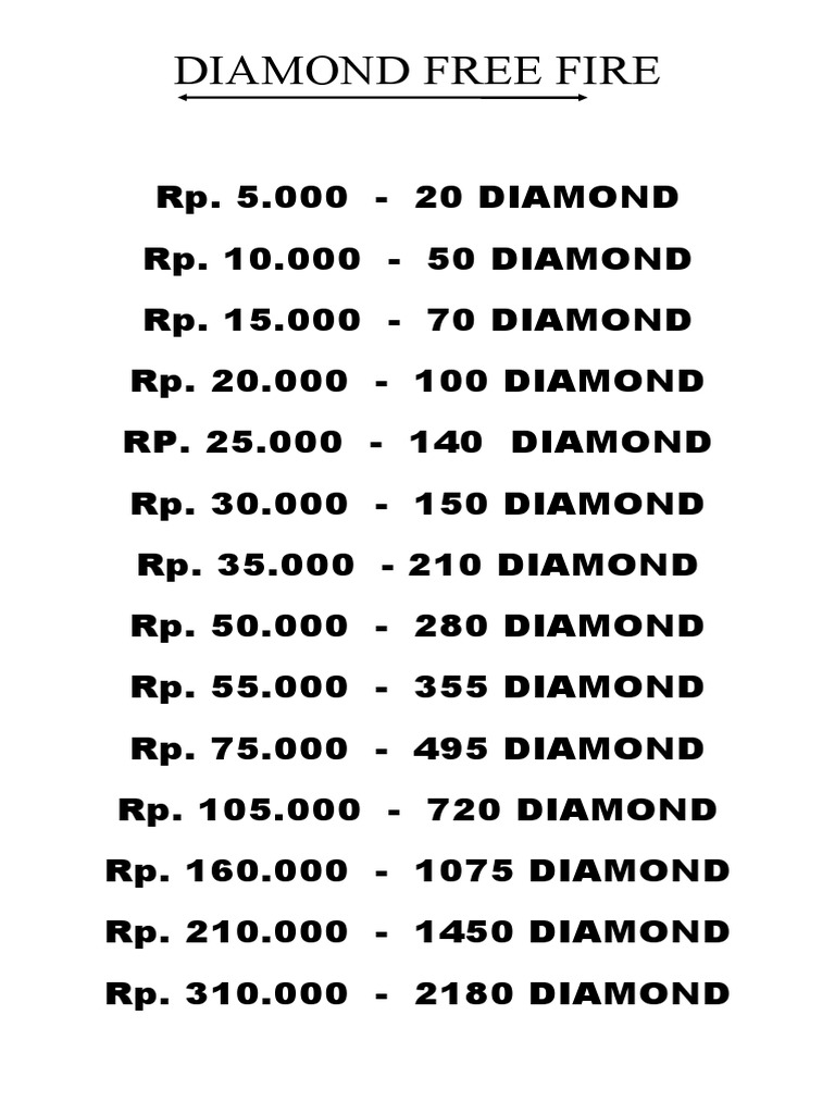 Diamond Free Fire | PDF