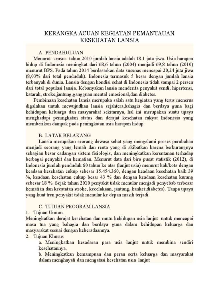 Kak Lansia | PDF | Pengembangan Diri