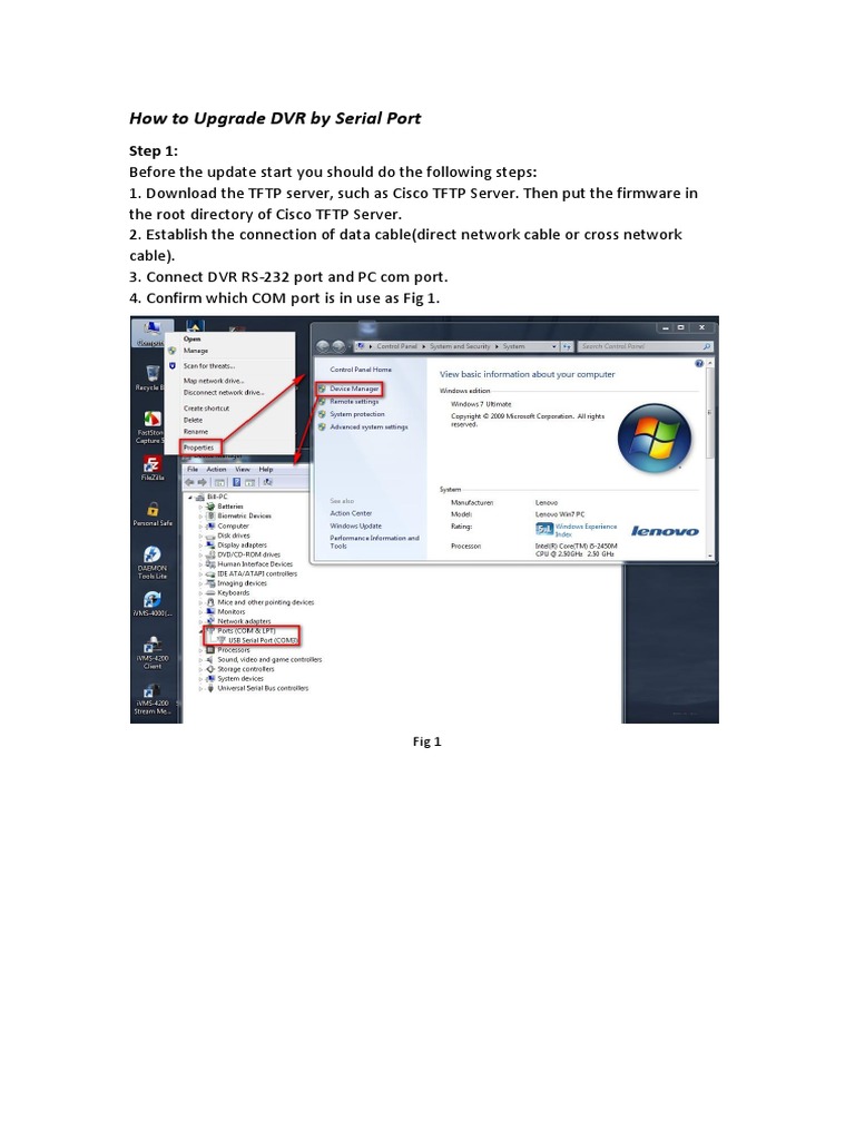 How To Upgrade DVR by Serial Port (For - ST Series) | PDF