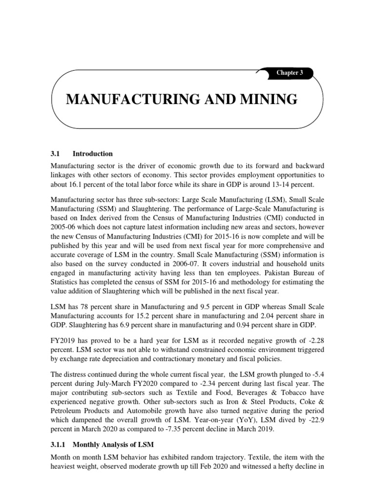 03 Manufacturing and Mining | Download Free PDF | Textiles | Economic ...